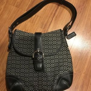 Coach | Bags | Coach Signature Jacquard Black Bag | Poshmark